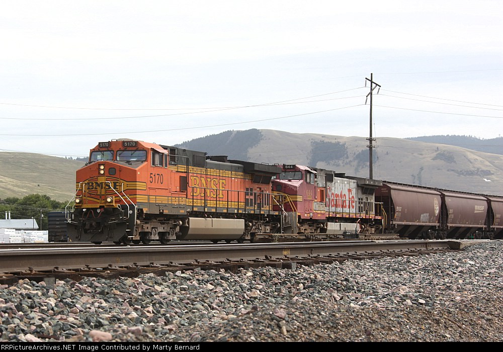 BNSF 5170 and 644 Departing Yard, See: http://railfan44.rrpicturearchives.net/editPicture1.aspx ...